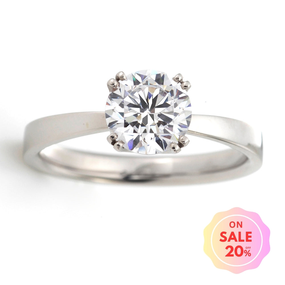 〈CHEIRO〉Platinum Engagement Ring with 1.0ct Lab-Grown – AGLOBE